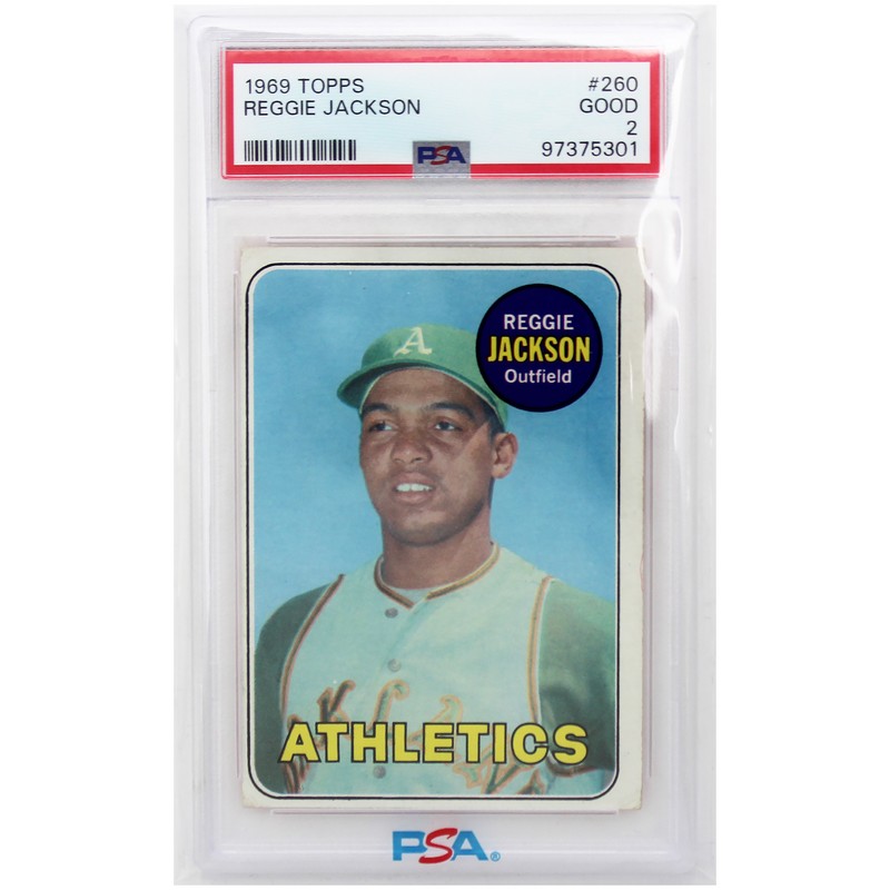 1969 Topps Reggie Jackson PSA G2 Card #260 | The Coin Vault