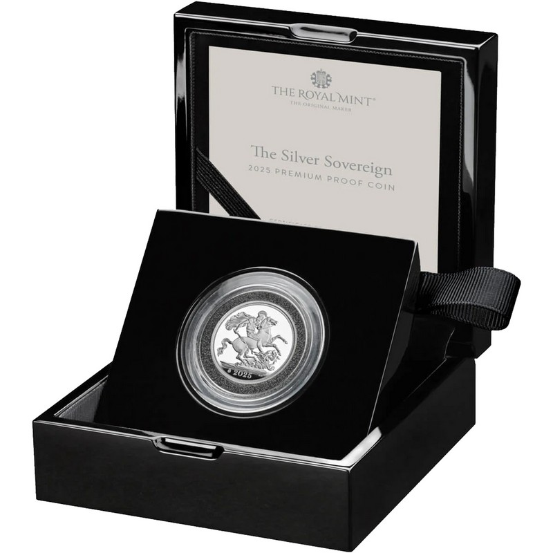 2025 Proof Great Britain First Silver Sovereign Coin w/ Shield Privy ...