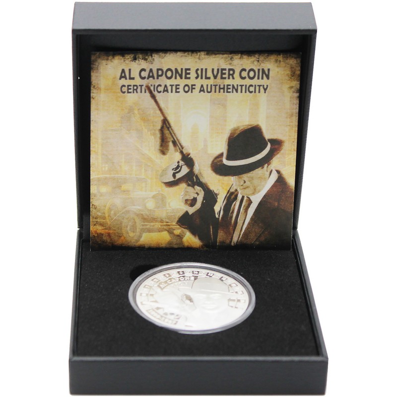 2024 $20 Liberia 1oz Silver Al Capone Prooflike Coin OGP | The Coin Vault